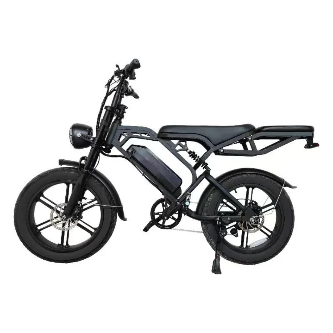 V20 PRO Fatbike 2025 + achterzitje + voetsteuntjes + alarm 🎃 – www.koopjefatbike.nl